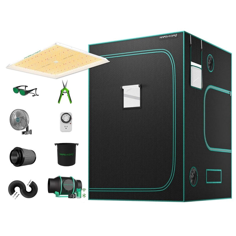 Mars Hydro TS3000 5x5 Grow Tent Kit – LED + 6" Fan, Full Setup — Garden ...